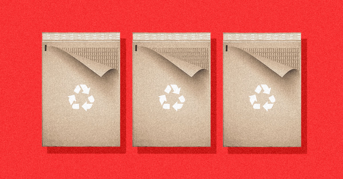 Easy curbside recycling with the EcoJacket paper mailer